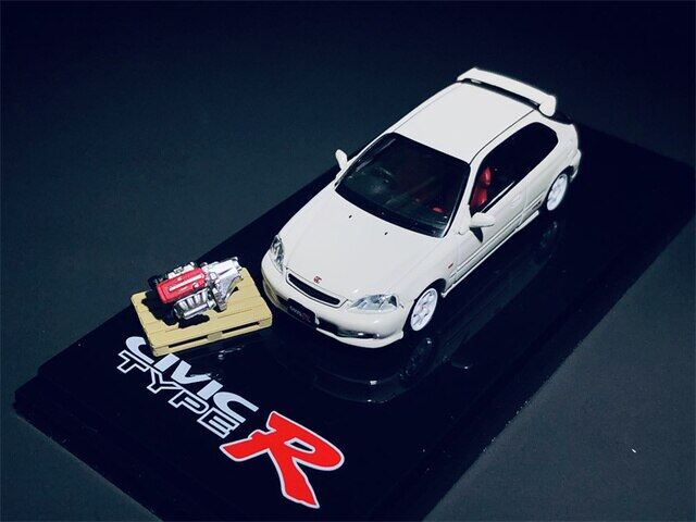 Hobby 1/64 Honda Civic Initial D TYPE R (EK9) รุ่นเครื่องยนต์โมเดลรถคอ ...