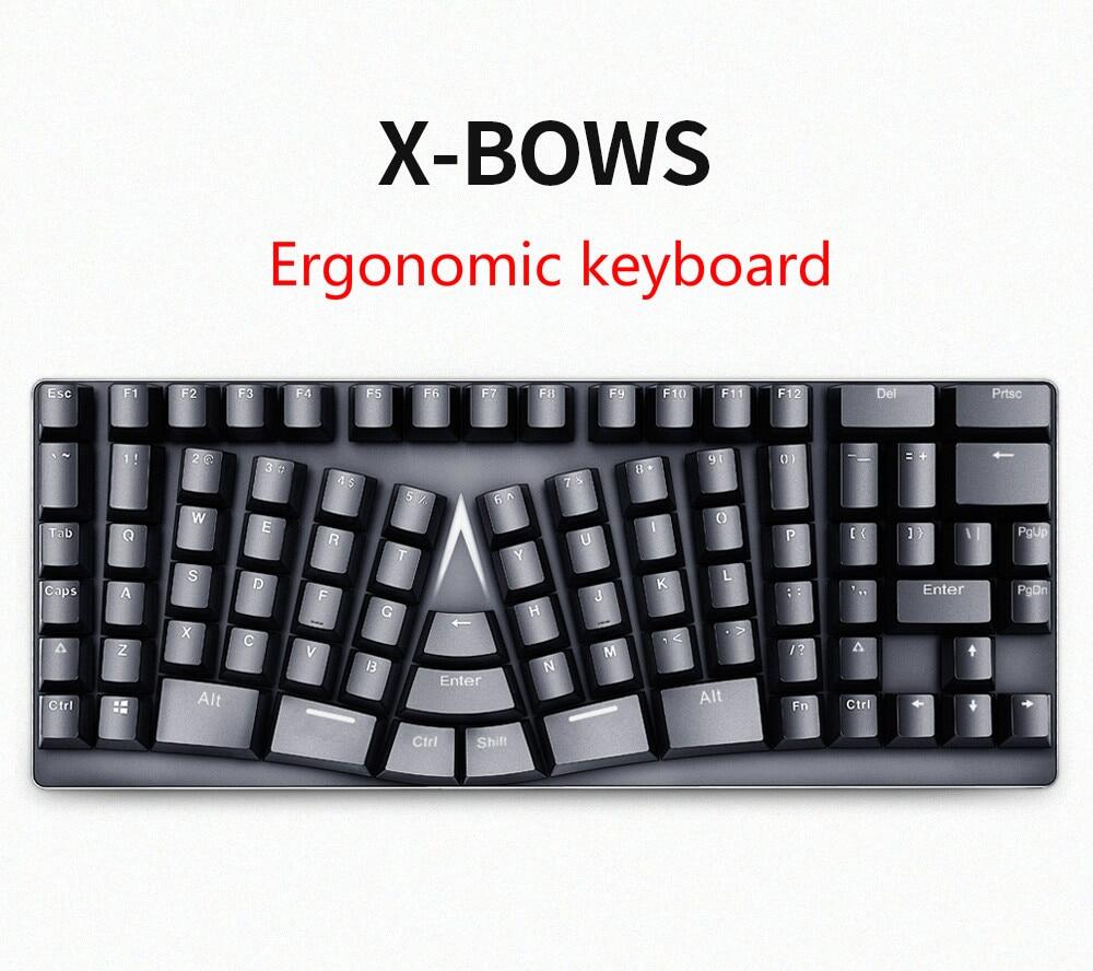 X-Bows Mechanical Ergonomic Keyboard 86 Keys White Backlight Gateron ...