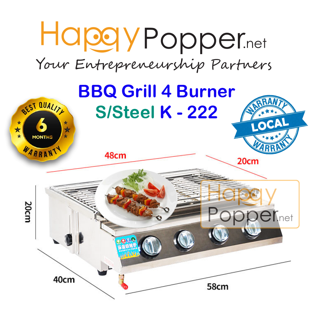 Commercial Stainless Steel BBQ Barbecue Smokeless Roaster Non Stick ...