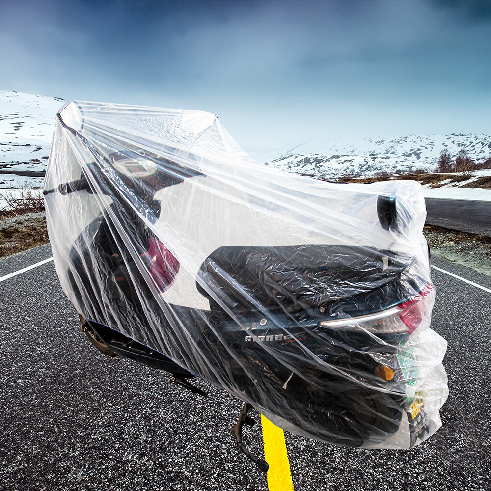 Vastar Transparent Motorcycle Rain Cover Motorcycle cover, elastic ...