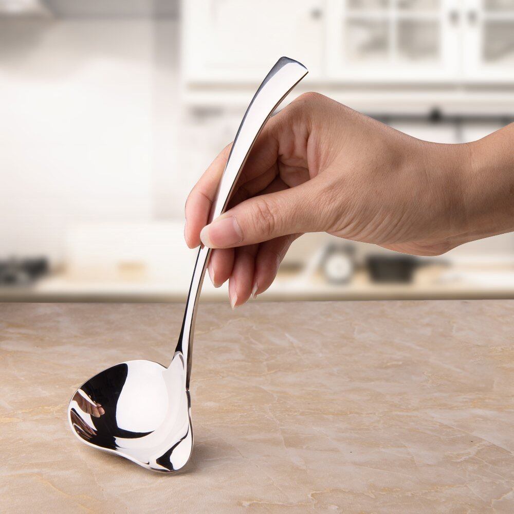 Thickened 18-10 stainless steel dining table spoon, douche spoon ...