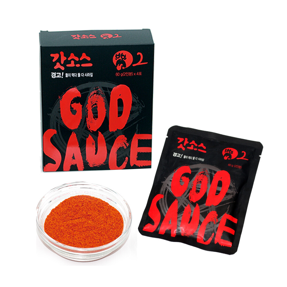 [GOD SAUCE] Korean Spicy Sauce 3 levels 1 Box 240g(60g*4packs) / Hot ...