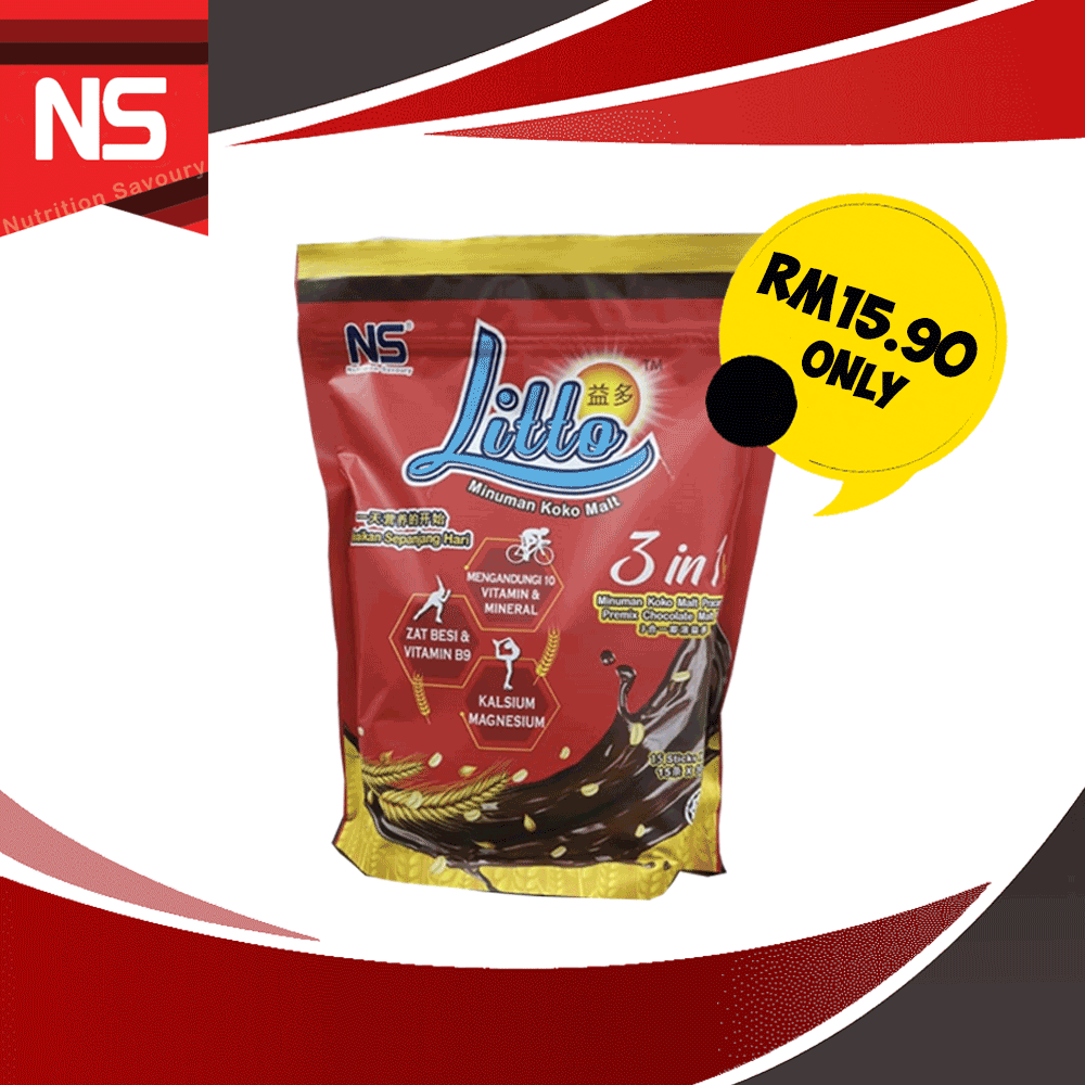 NS 3-in-1 Litto Chocolate Malt Drink (30g x 15 sticks) | Lazada
