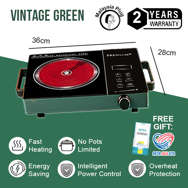 PREMIUM+ Induction Ceramic Cooker 3500W for All Pots / Electric Infrared Touch Control Fast ...