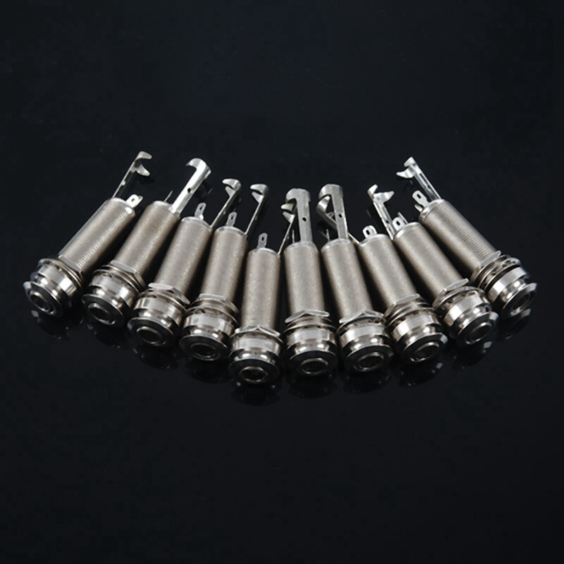 10PCS Guitar Pickup Endpin Output Jack Nickel Strap Lock Chrome - DSDG ...