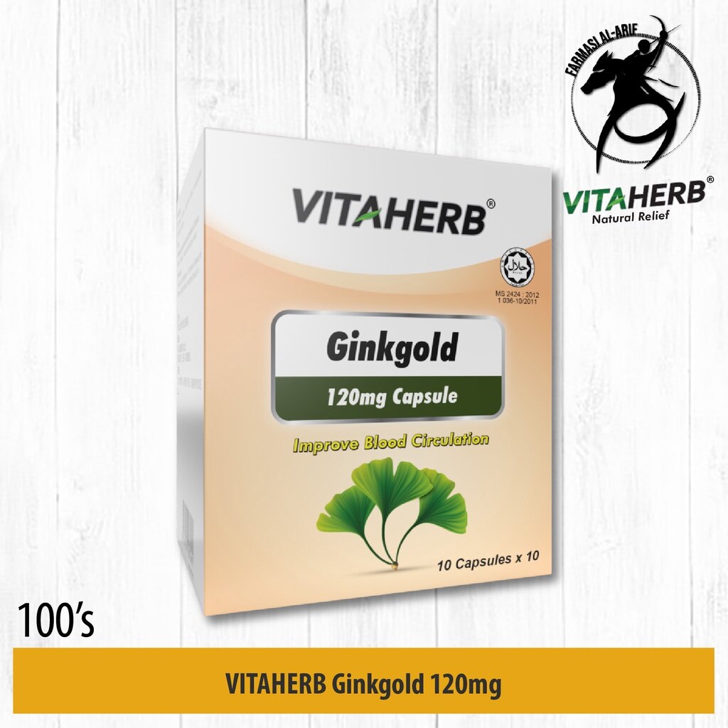 VITAHERB Ginkgold 120mg 100's | Lazada