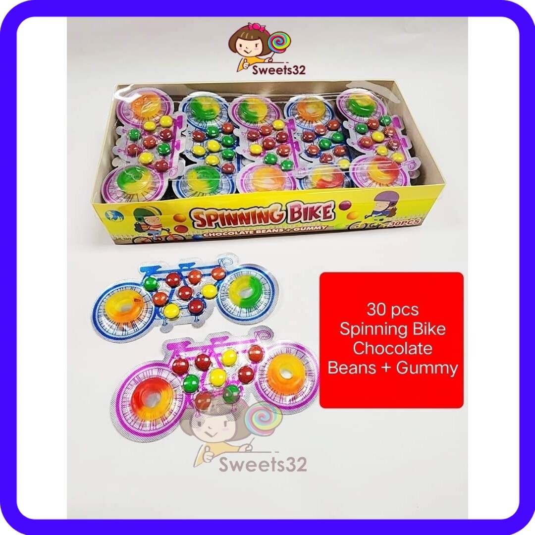 Spinning Bike Chocolate Beans+Gummy Candy 30pcs | Lazada
