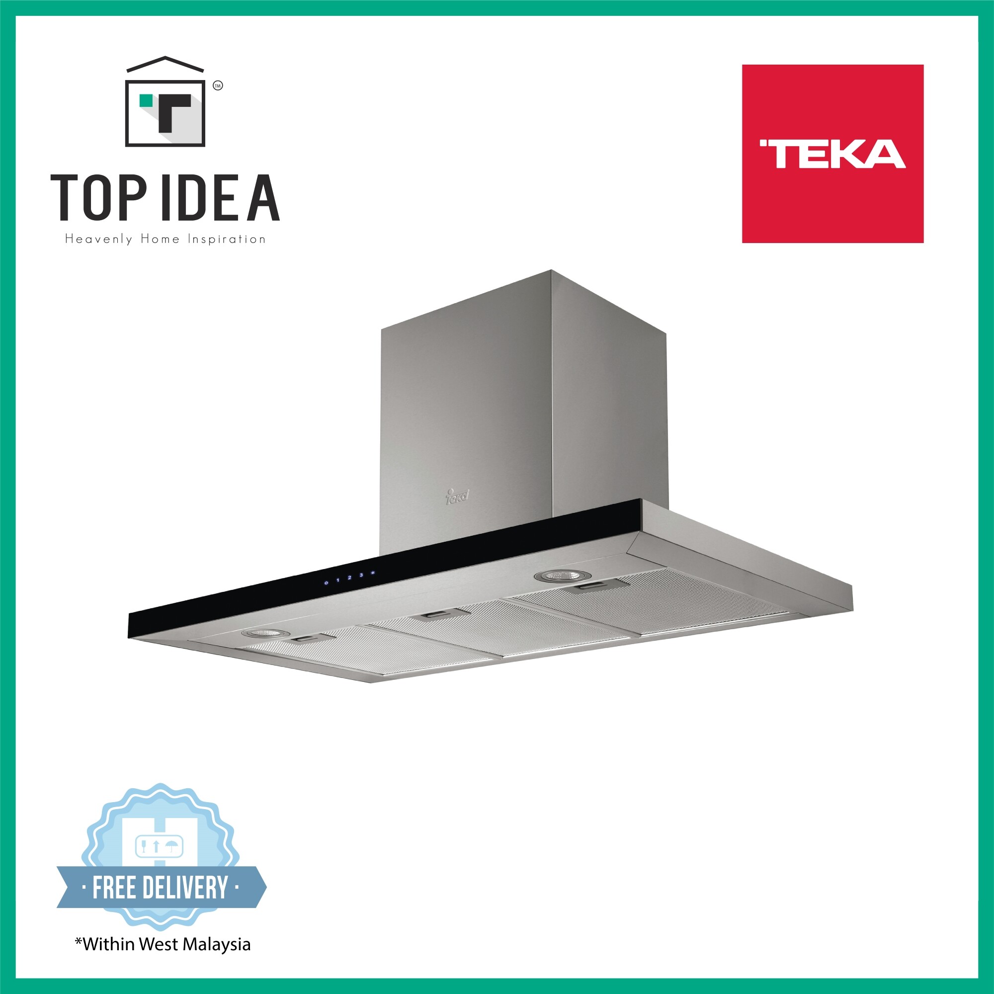 TEKA DSI 90 AD 90cm Chimney Hood | 1500m³/hr Suction Power | Ventilated ...