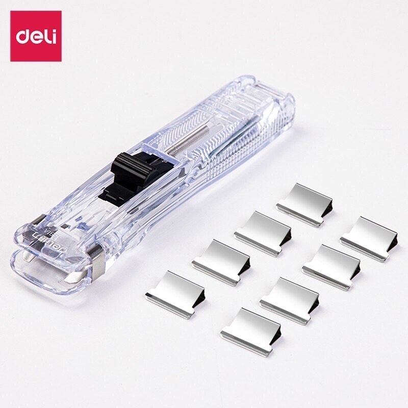 [NEW] DELI Paper Clipper Push Clamp Binder Stationery Clips Stapler ...