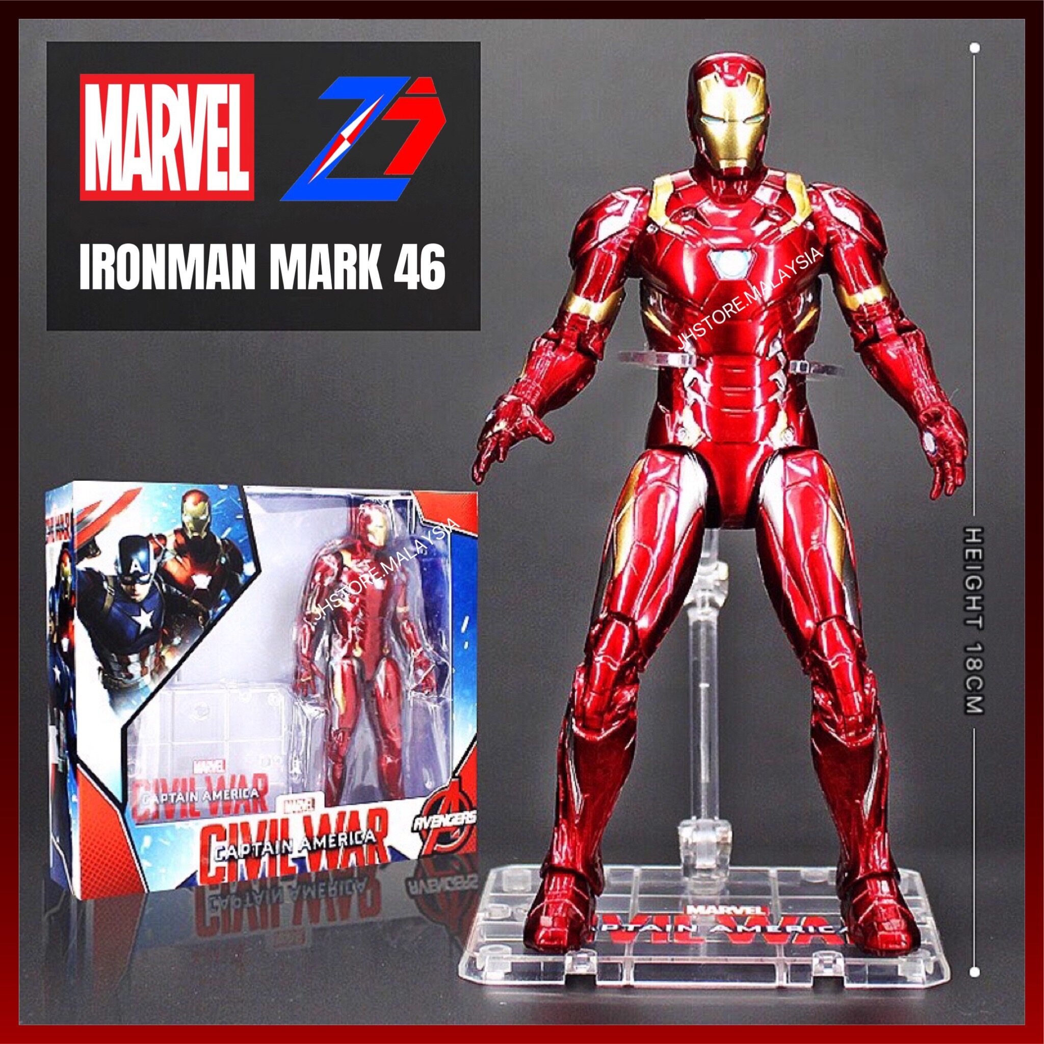 Ironman Mark 46 / Silver War / MK46 / ZD Toys / Marvel Action Figures ...
