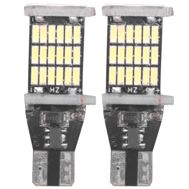 2x T15 W16W 45 SMD 4014 LED Car Reverse Back Light Bulbs 6000K White ...