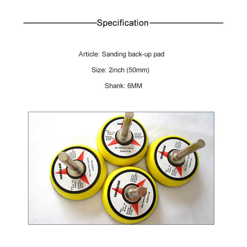 2 Inch Sanding Backup Pad 6mm Shank Sander Backing Pad Hook and Loop ...