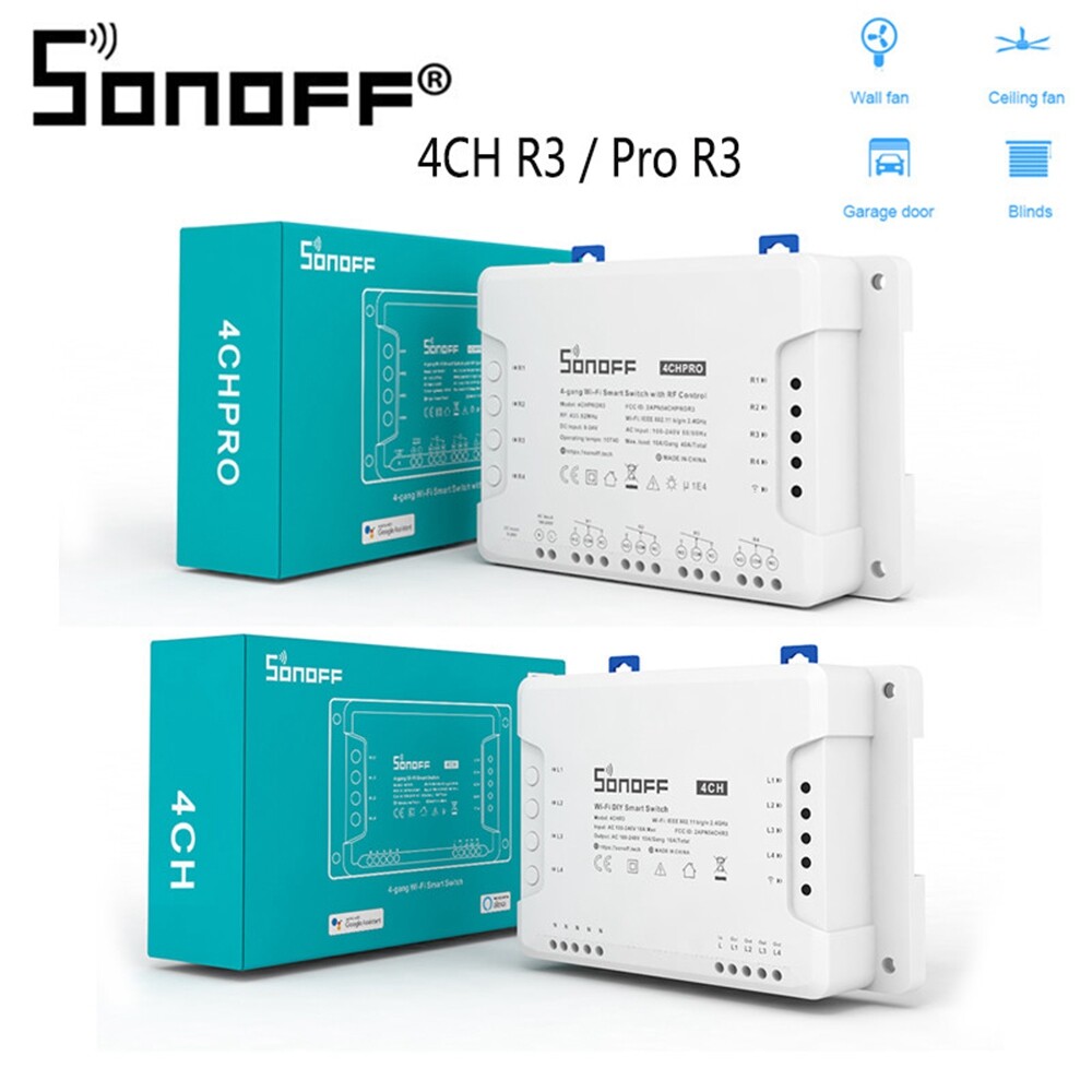 【Clearance Sale】4CH R3/Pro R3 Wi-Fi Smart Switch 4-Channel APP/เสียง ...