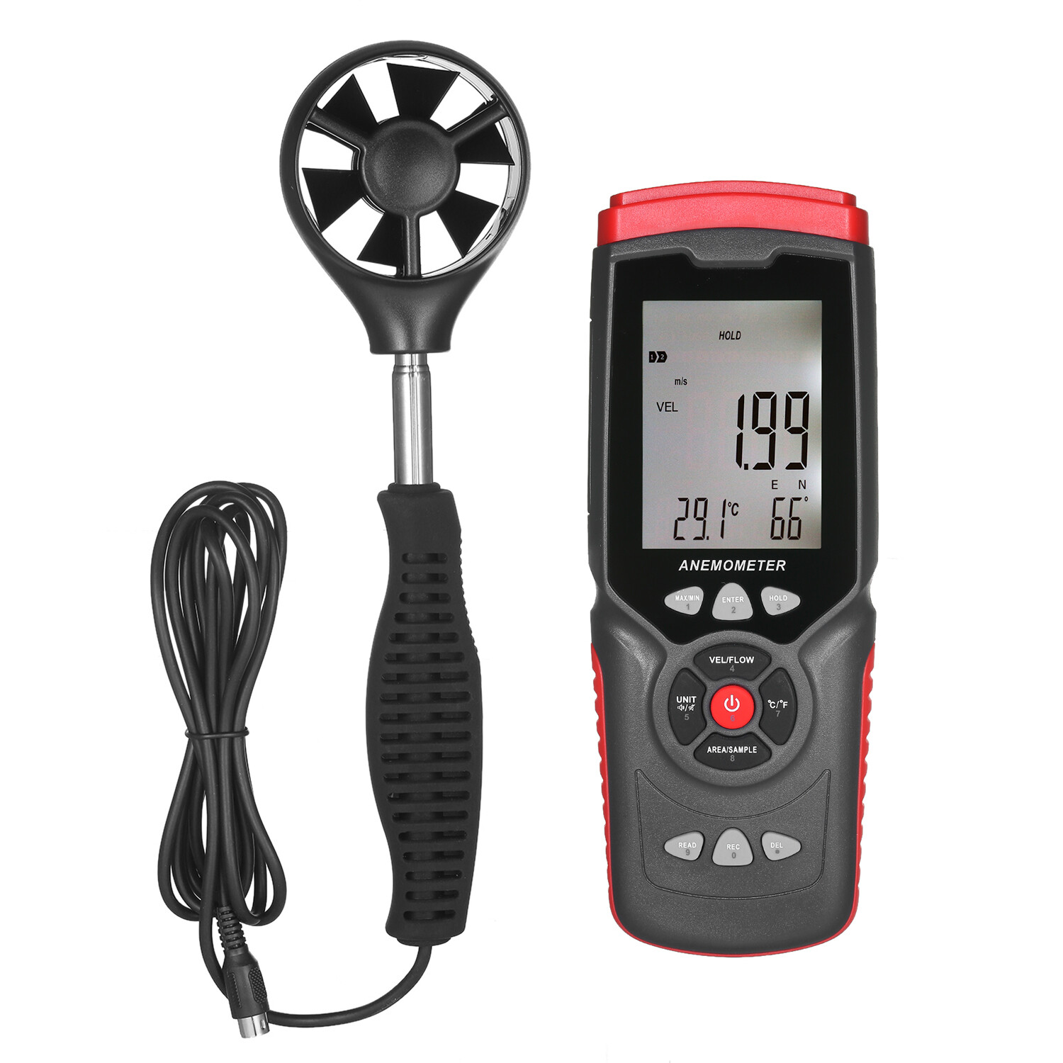 Smart Sensor Handheld Digital Anemometer Professional Multifunction ...