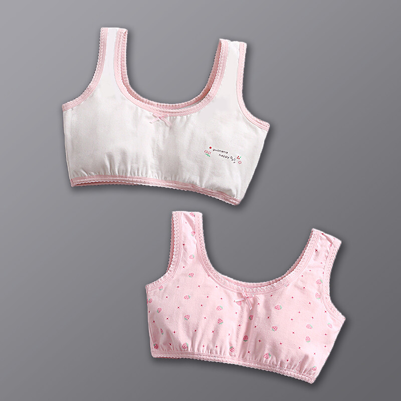 Girls' underwear development period Primary school vest anti-bump bra ...