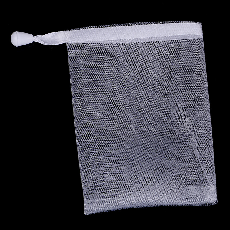 Extra Sweet Nylon soap net small drawstring exfoliating mesh soap saver ...