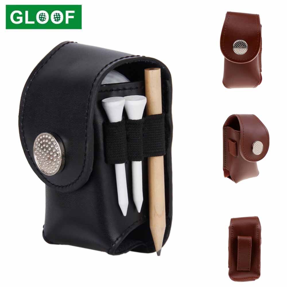 hot Cowhide Leather Golf s and Tees Holder Divot Tool Pouch Bag Storage ...