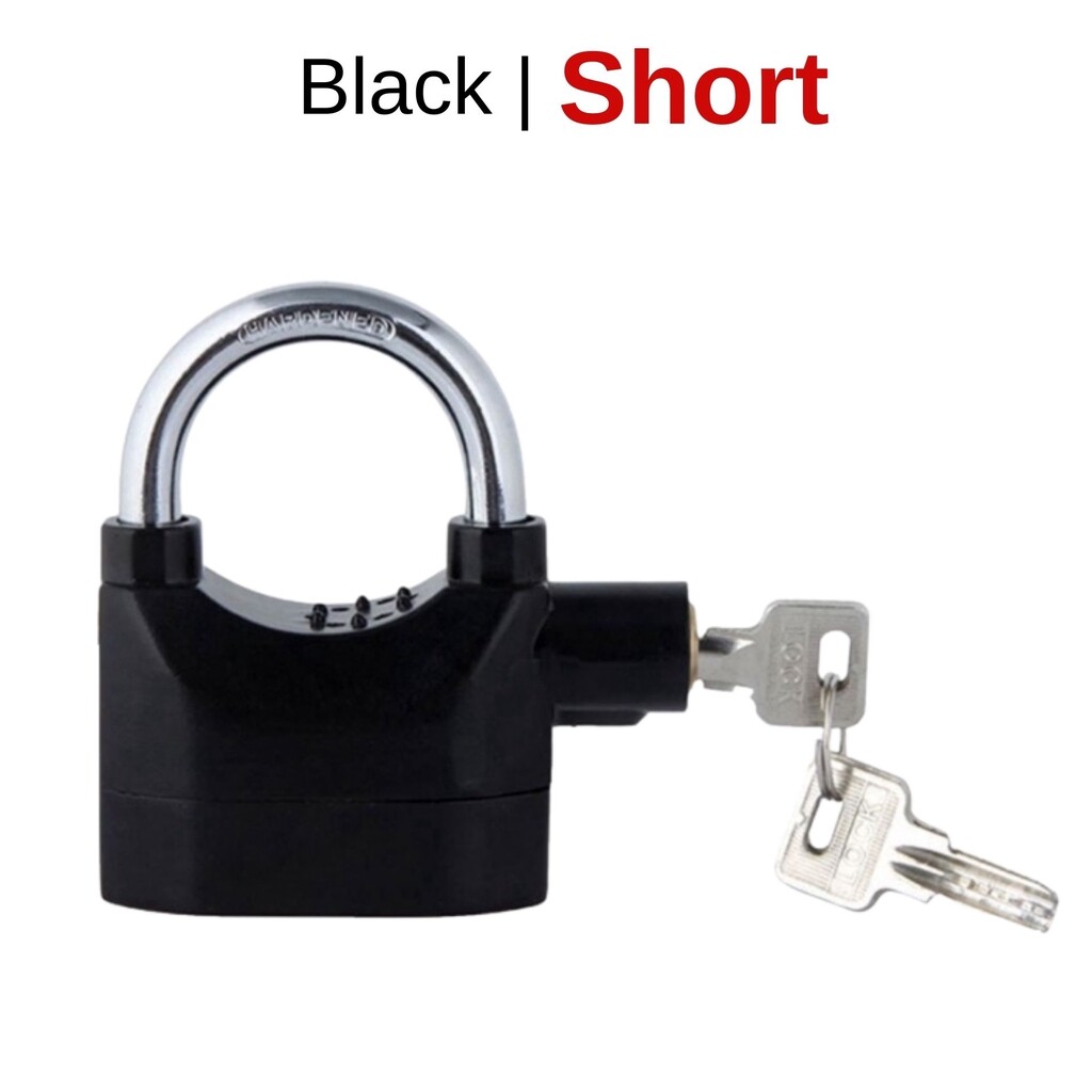 SIREN ALARM PADLOCK for DOOR/Motor/Bike/Cabinet LOCK 110db Anti-Theft ...