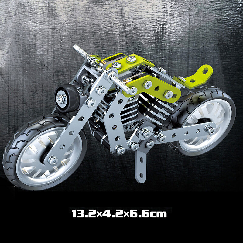 Steel World Metal Retro Style Motorcycle Toy Model Assembly Building ...