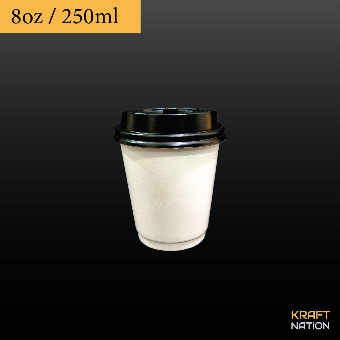 [Premium] 50PCS 8/10/12/16oz 250/300/360/500ml Brown/White Double Wall ...