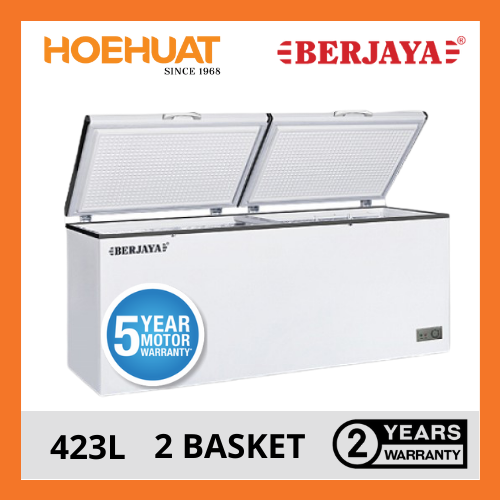 BERJAYA Chest Freezer 423L (Top Opening) 2 Door CFSD500A | Lazada