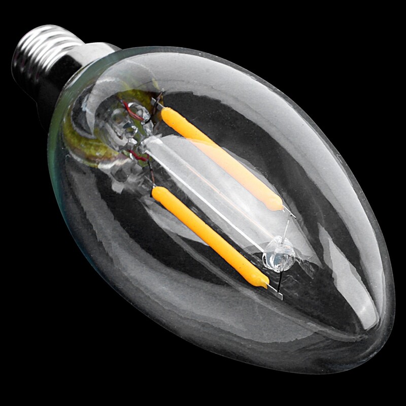 4X Dimmable E12 2W COB Edison Candle Flame Filament LED Light Bulb Lamp 10x3.5cm - JonesMayer ...