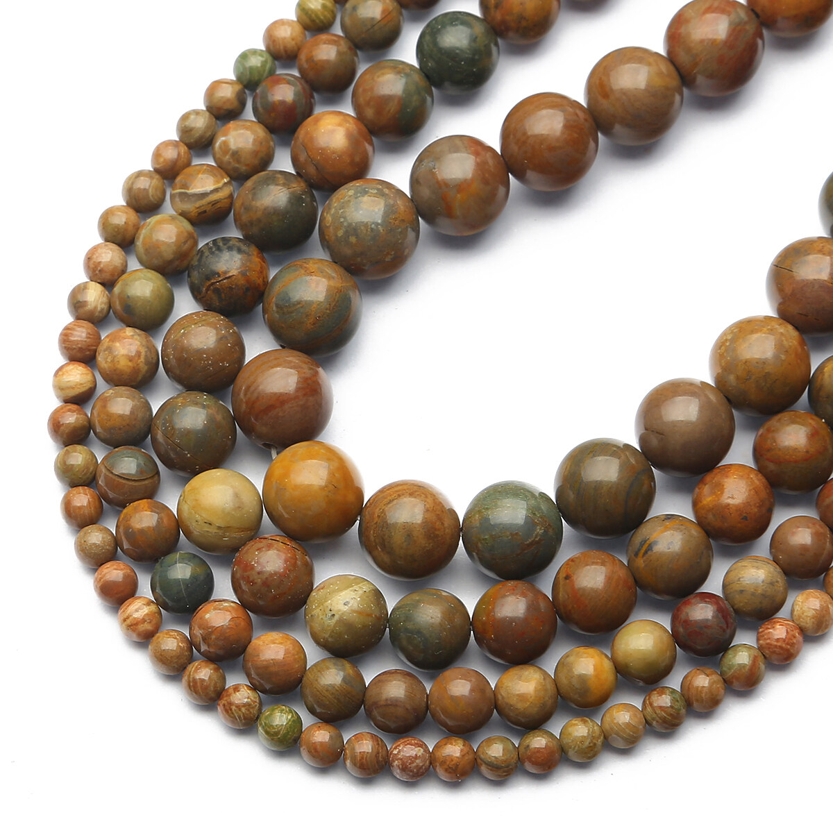 4/6/8/10mm Natural Stone Beads Multicolored Marble Beads For Jewelry ...