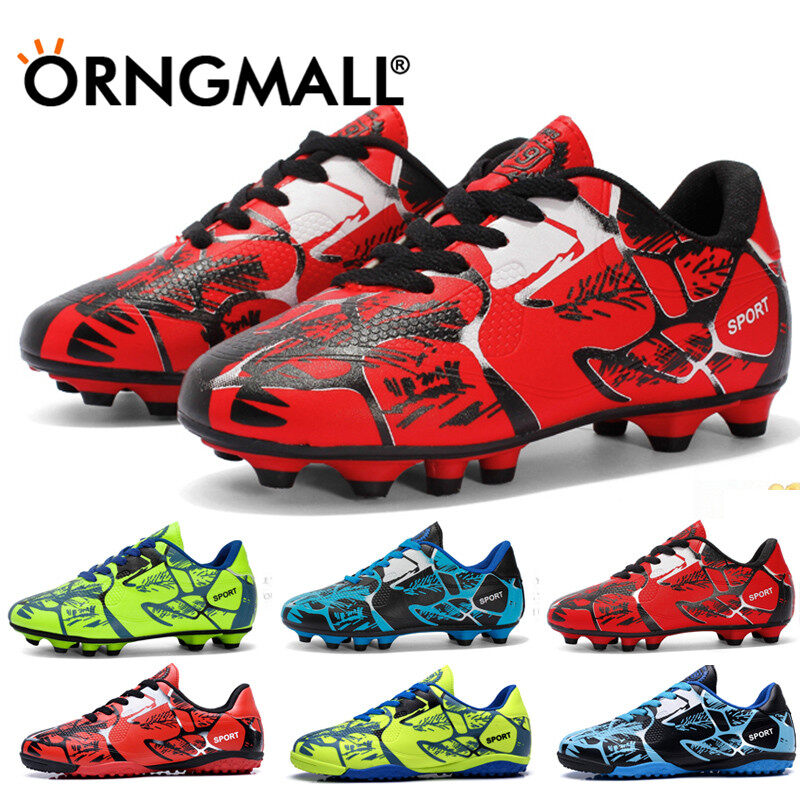 ORNGMALL Men's Soccer Shoes Sport Football Shoes for Man Women Kids ...