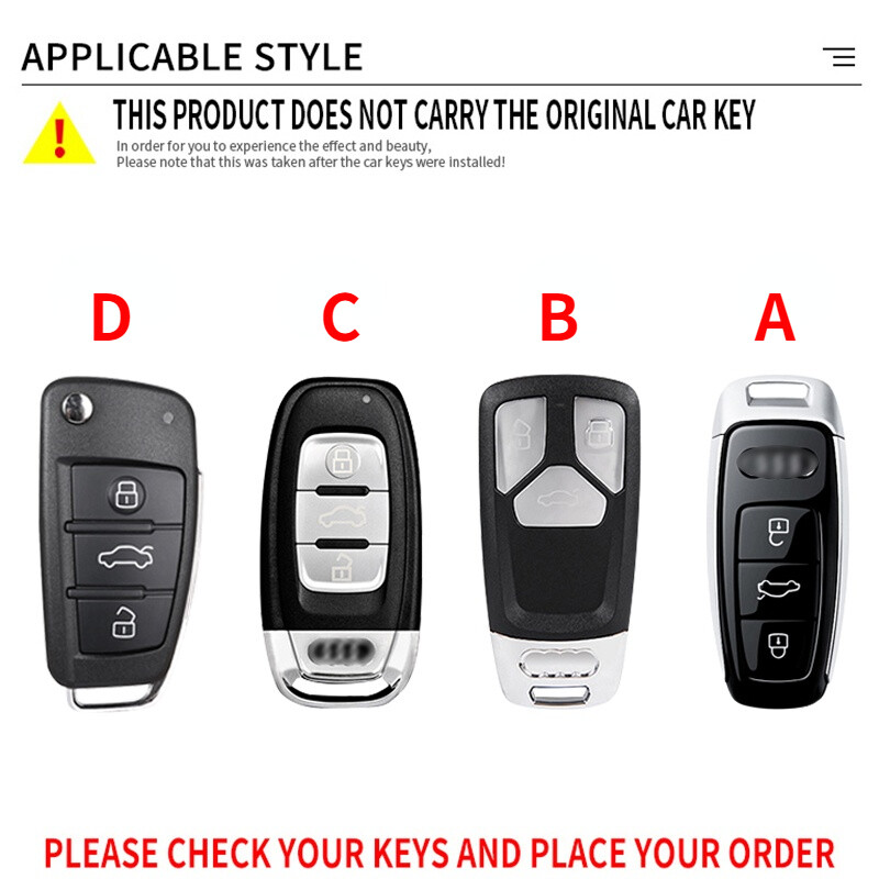 สังกะสีอัลลอยด์รถ Key Cover Protector สำหรับ Audi A3 A4 A5 C5 C6 8l 8p