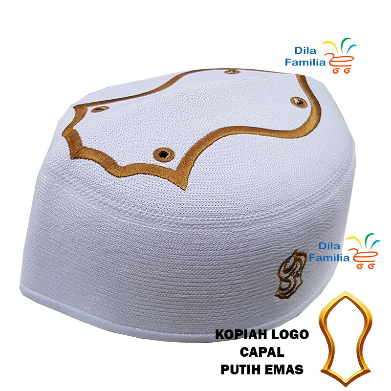 Kopiah Capal Nabi Logo Putih Hitam Emas Gold Tebal Dewasa Budak Lelaki ...