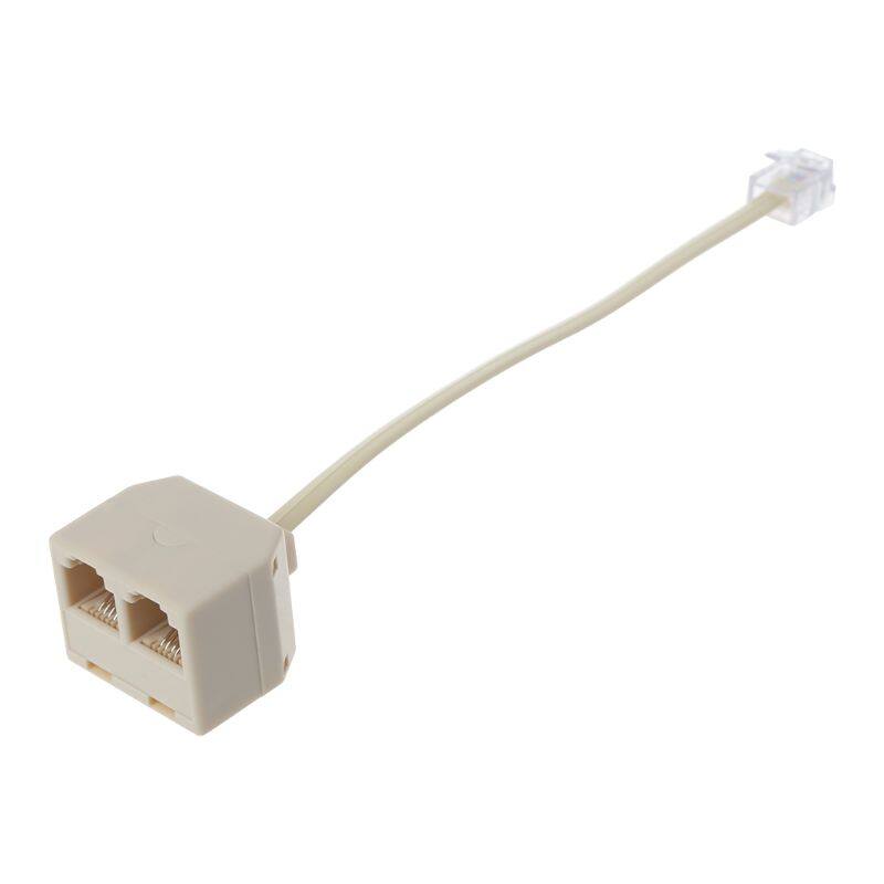 Telephone Splitter RJ11 6P4C 1 Male to 2 Female Adapter RJ11 to RJ11 ...