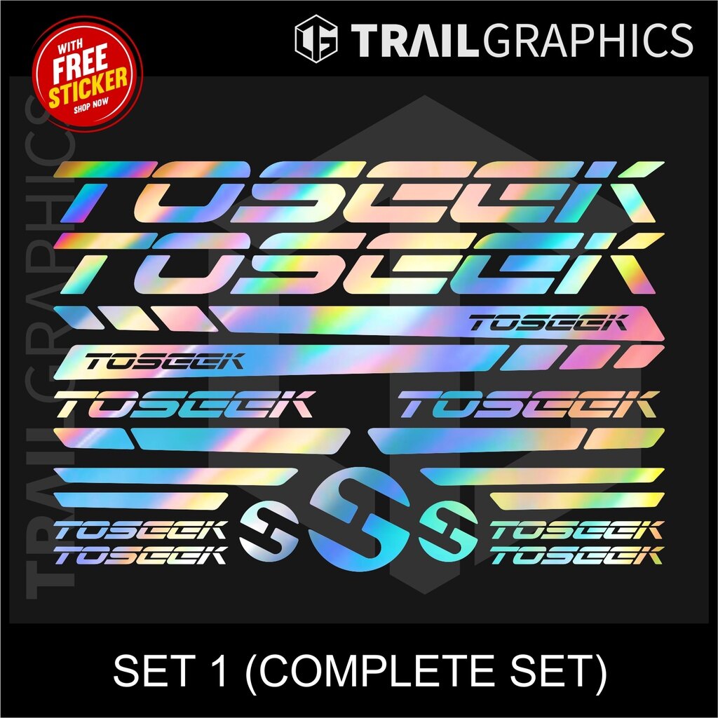 FESA TOSEEK Holographic / Oil Slick Sticker Decal Vinyl for Mountain ...