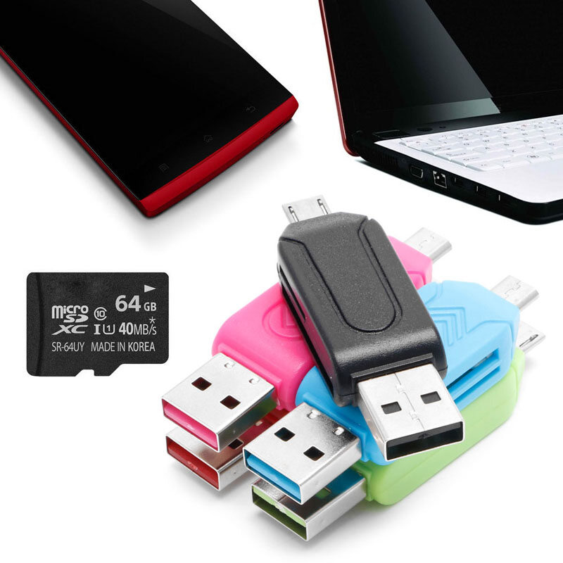 Usb C Micro Sd Card Reader 2-in-1 USB OTG Micro USB Card Reader - Reads ...