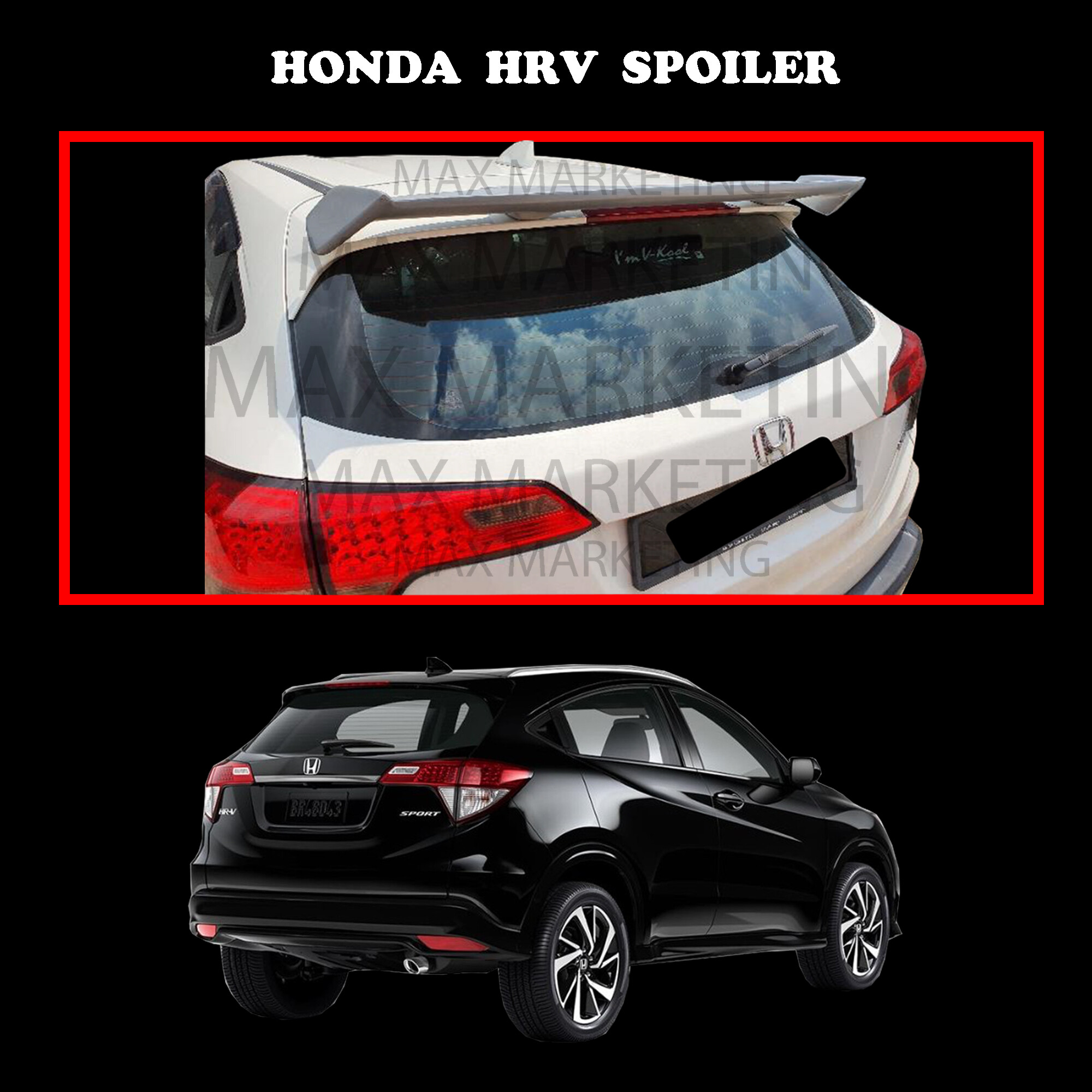HONDA HRV SPOILER (FIBER GLASS)SKIRT LIP BODYKIT | Lazada
