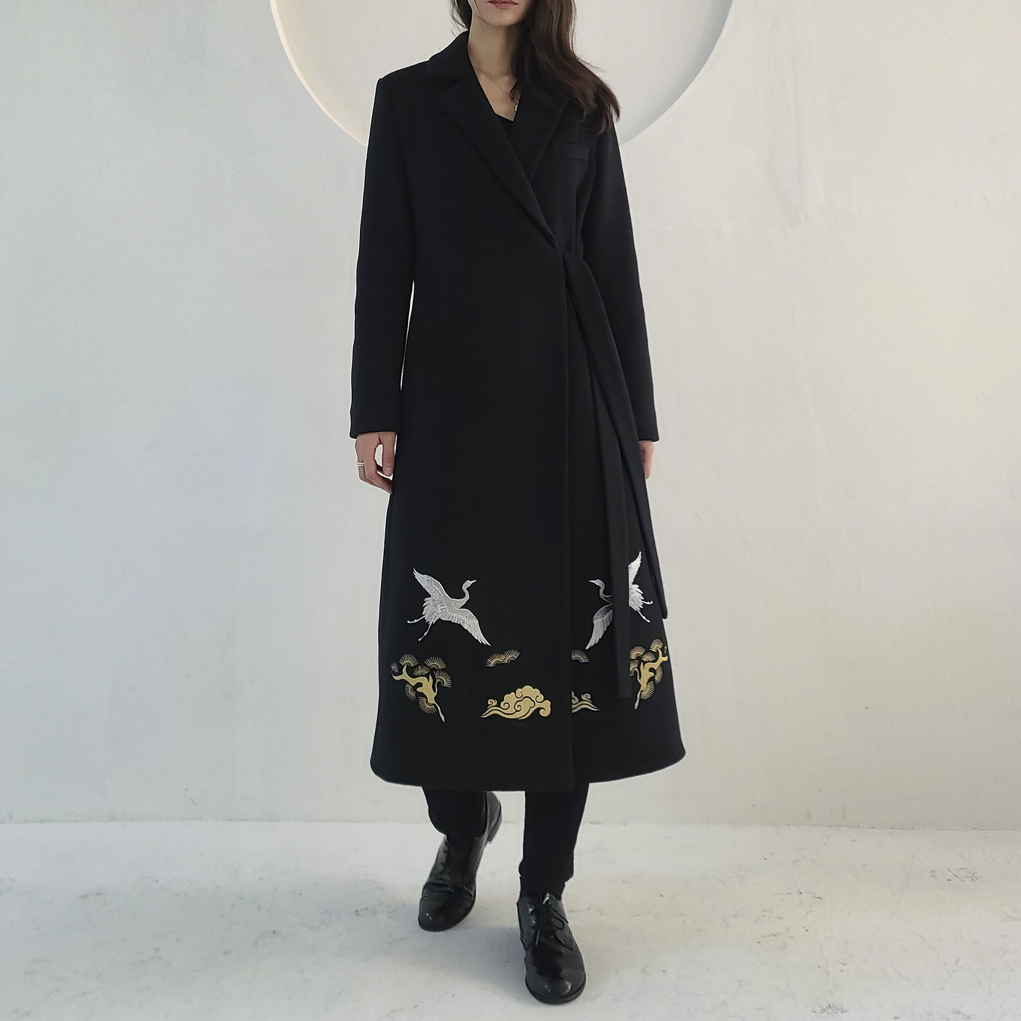 Korean Hanbok Embroidered wrap coat, Women's Modernized Korean ...