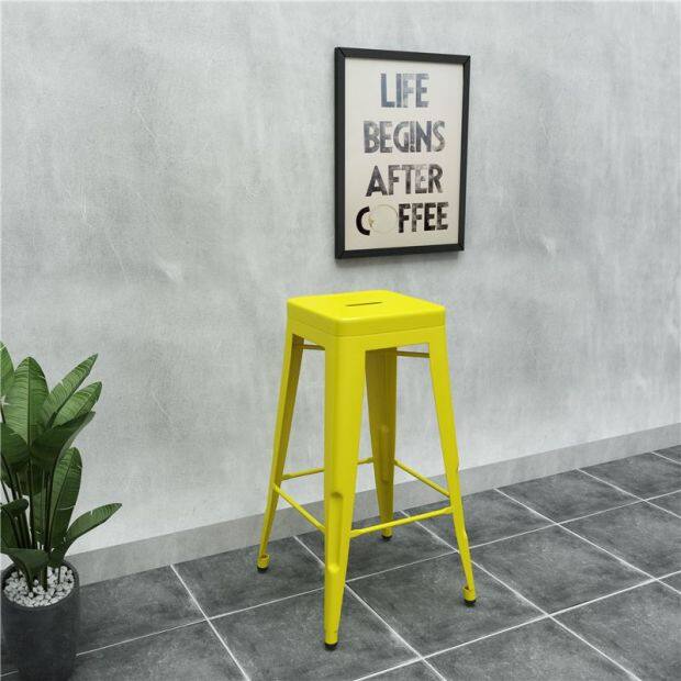 WFURNITURE 76CM Tolix High Bar Stool Cafe Chair Metal Dining Chair Bar ...