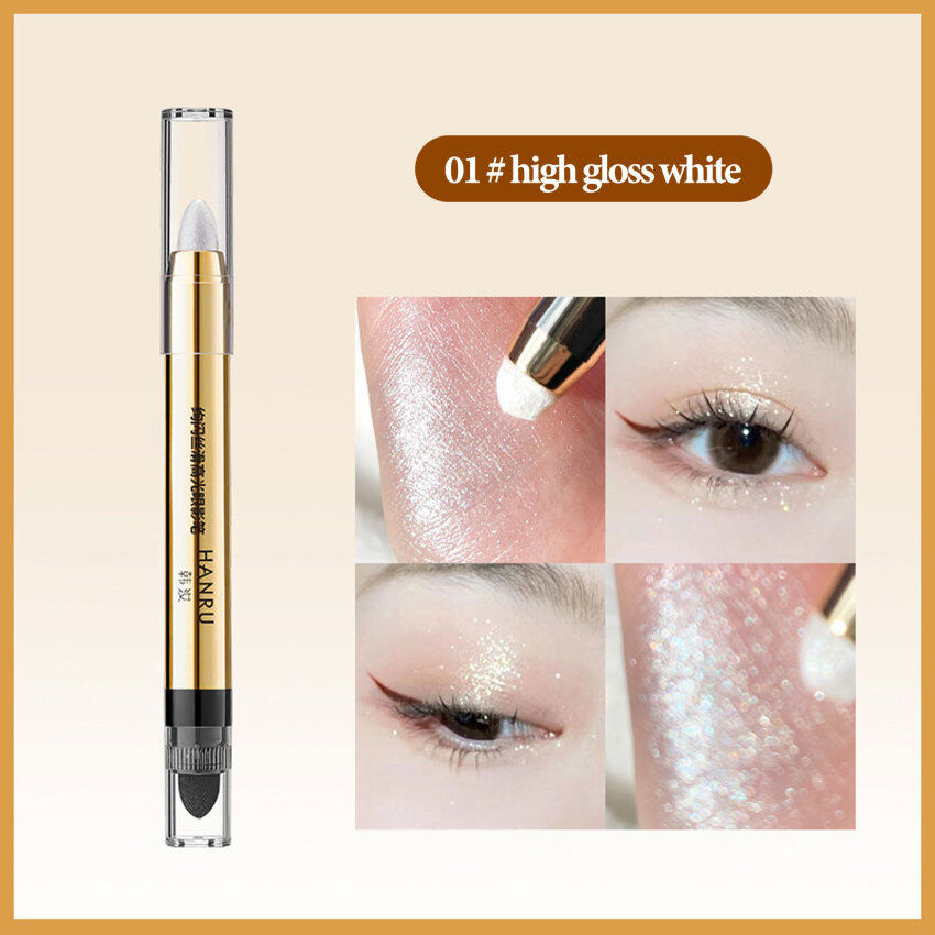 HANRU High Gloss Eye Shadow Pen Beads Fine Flash Contour Bright White ...