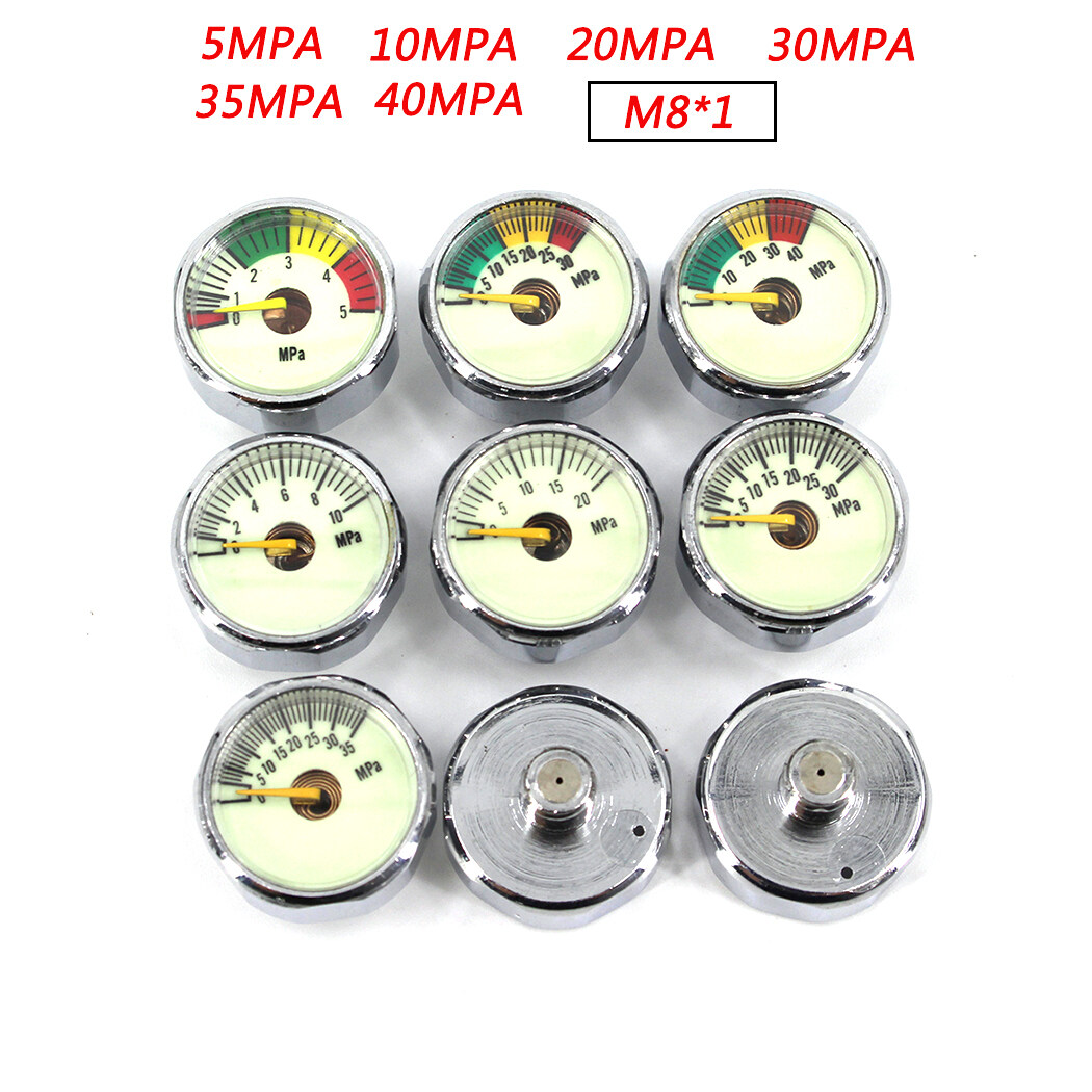 3 ชิ้น/ล็อต PCP นิวเมติกปั๊มลมส่องสว่างมินิจัด 5mpa/10mpa/20mpa/30MPa/35mpa/35mpa/40mpa m8x1 ...