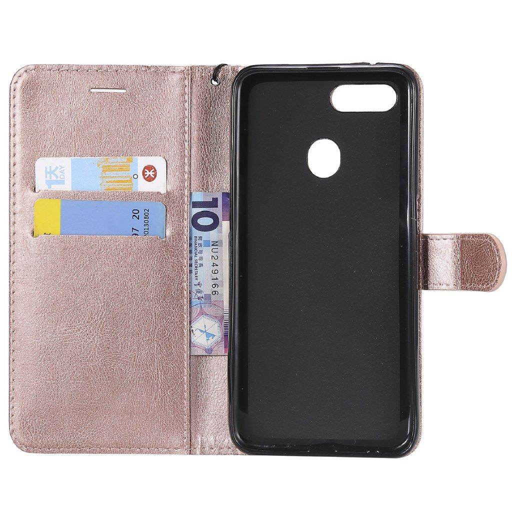 Bujing-Oppo F9 / F9 Pro / CPH1823 / CPH1881 / CPH1825 case,สีทึบหนัง PU ...