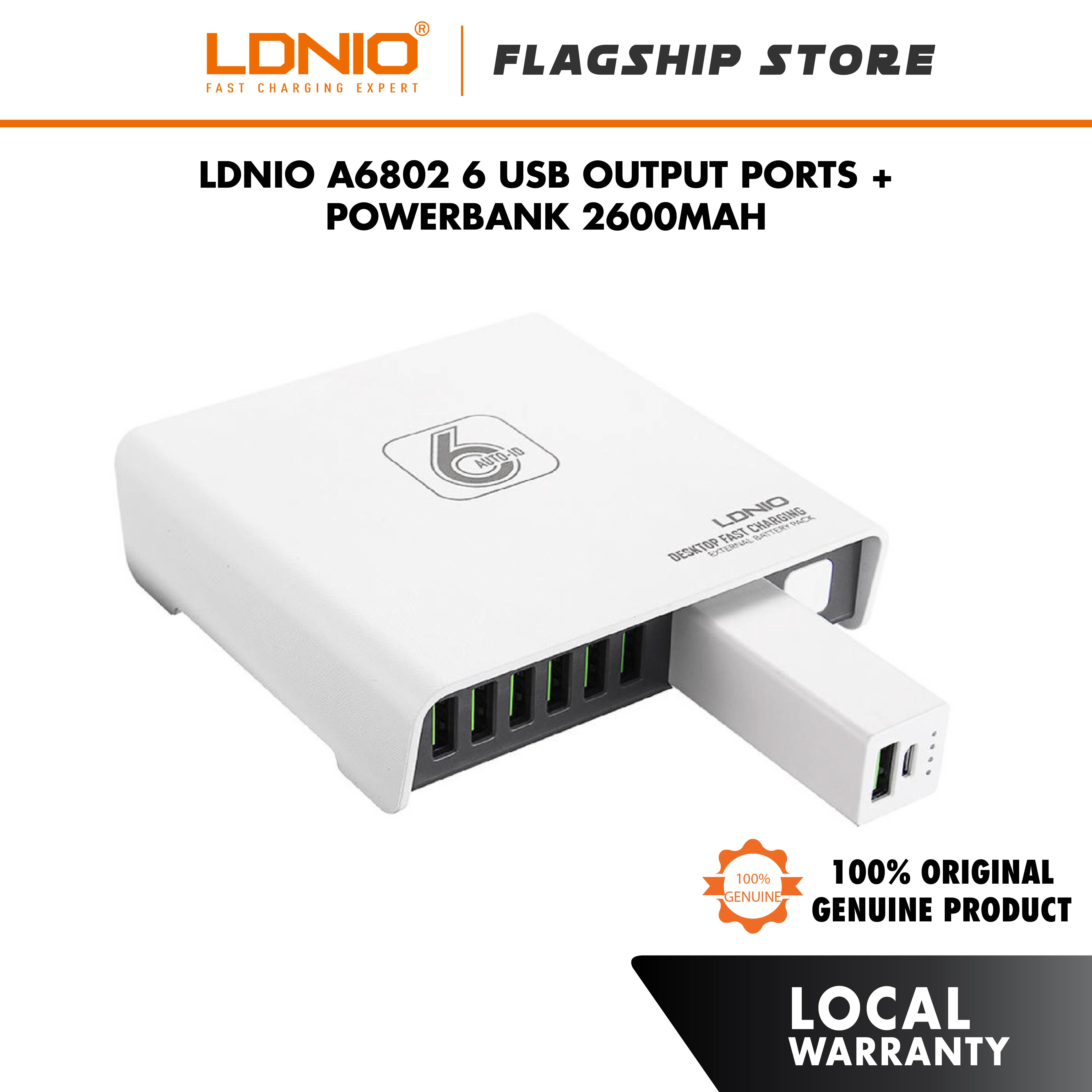 LDNIO A6802 Box Magical 6 USB Output Port with Mini Power Bank (2600mAh ...