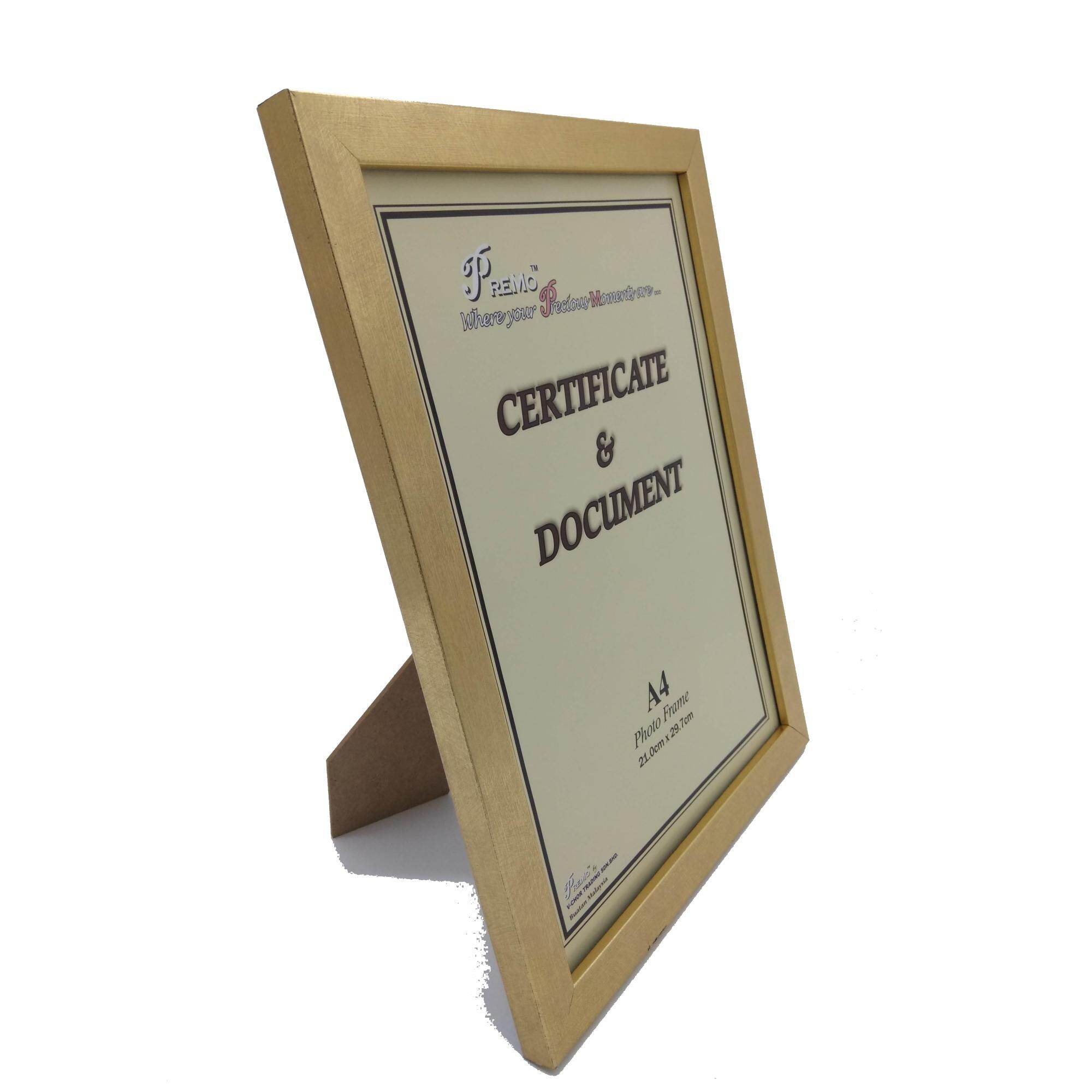 PREMO Gold Frame for A4 Certificate / Document (Bingkai Sijil ...
