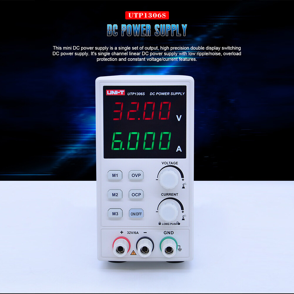 UNI-T UTP1306S Regulated Switch DC Power Supply Adjustable 32V 6A Single Channel 4Bits 220V ...