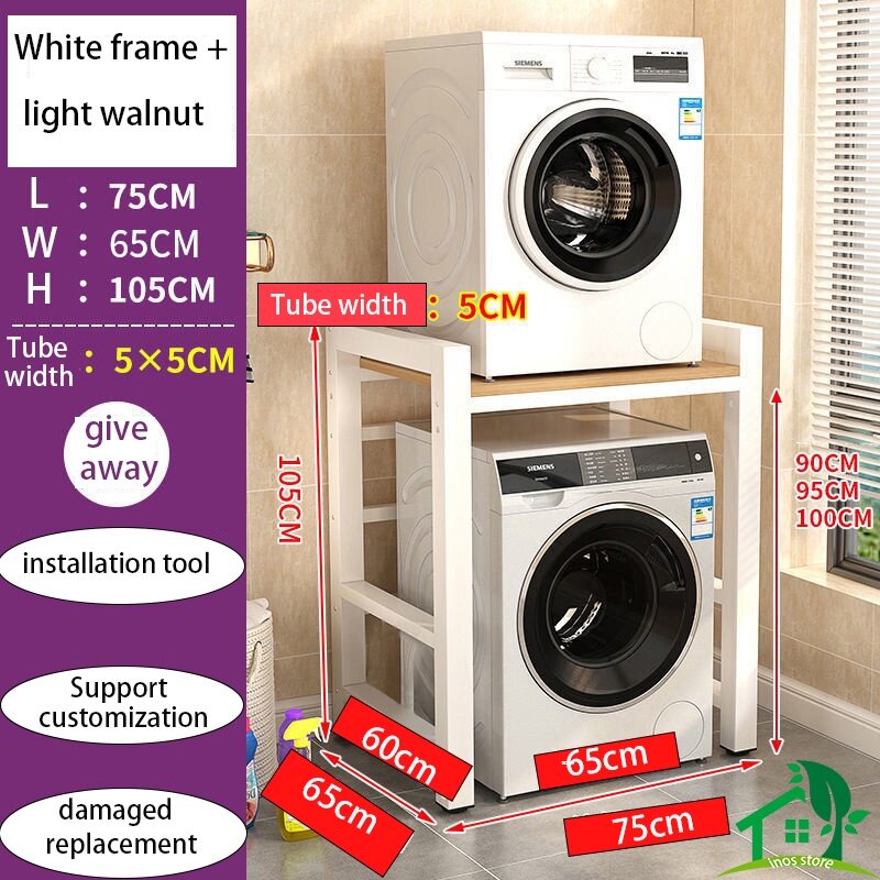 Washing machine rack/dishwasher storage rack/balcony double dryer ...