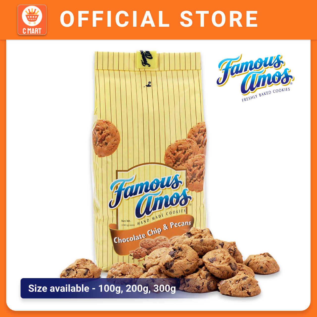 FRESHLY BAKED Famous Amos Cookies Famous Amous Double Chocolate Red ...
