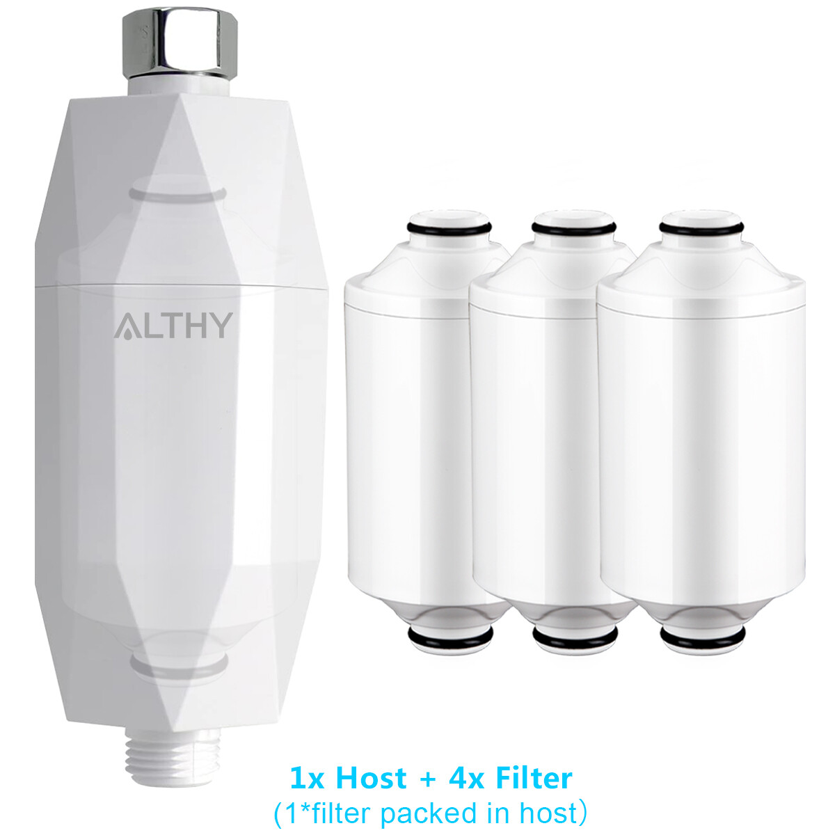 ALTHY High Output Vitamin C Revitalizing Shower Water Filter - Reduces ...