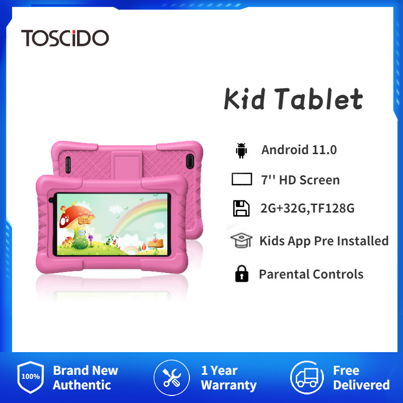 เคสฟรีTOSCIDO M610 แท็บเล็ตสำหรับเด็ก 7 นิ้ว Android 11 2GB RAM 32GB ...