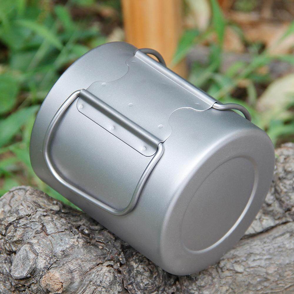 TOMSHOO Lixada 220ml / 450ml Titanium Double Wall Cup Water Coffee Tea ...
