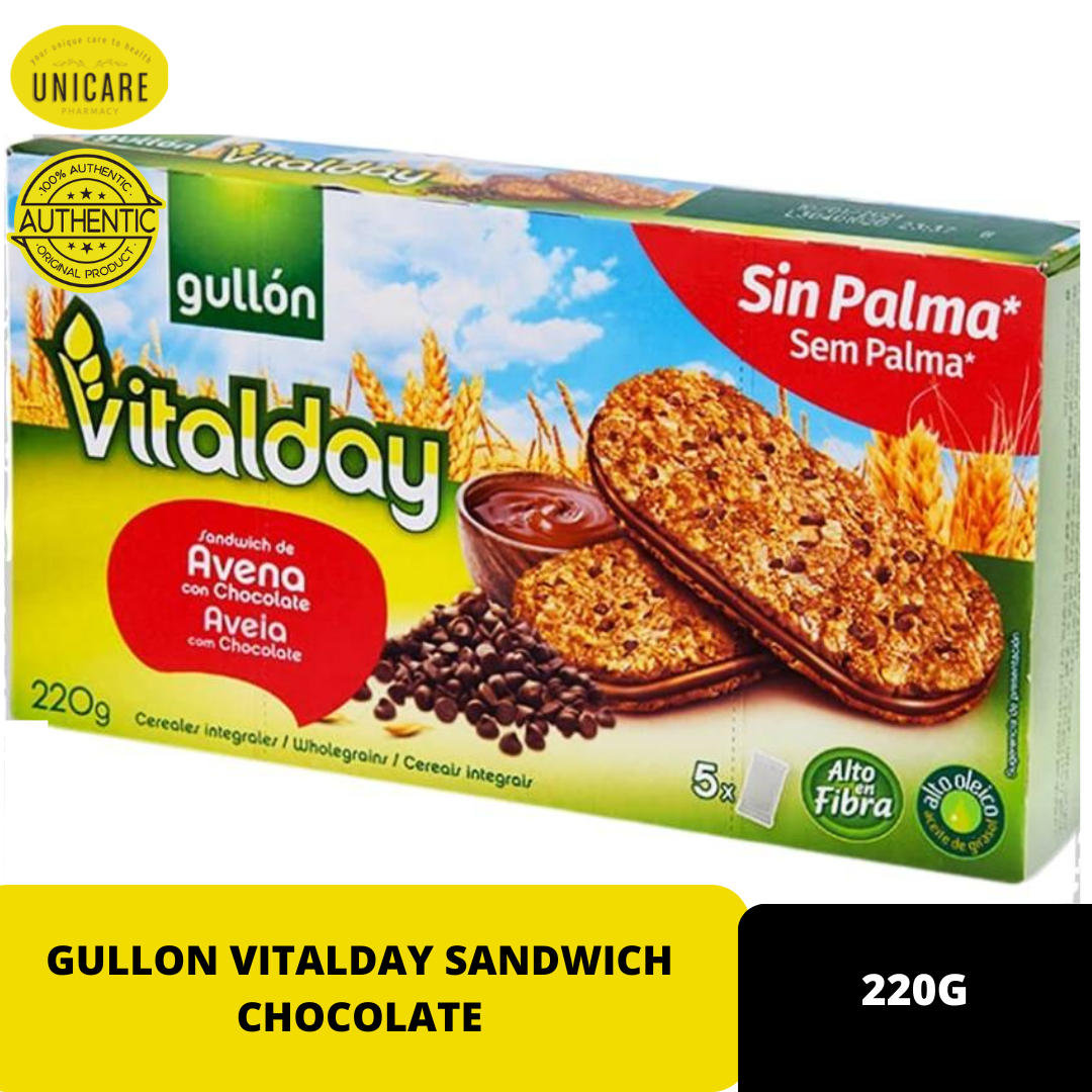GULLON VITALDAY SANDWICH AVENA CHOCOLATE CREAM 220G | Lazada