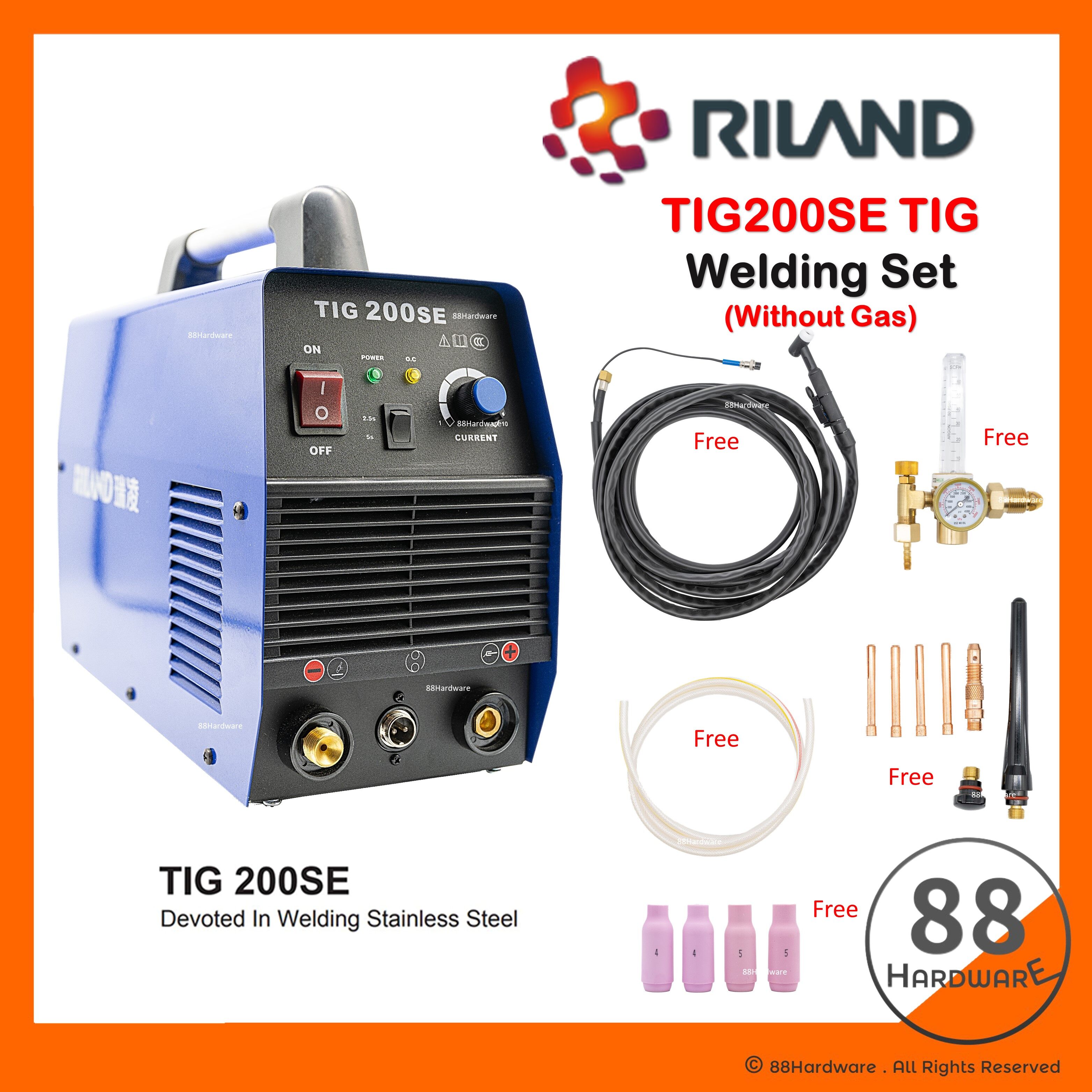 Riland Tig200se tig welding machine / tig welding set / welding mesin ...