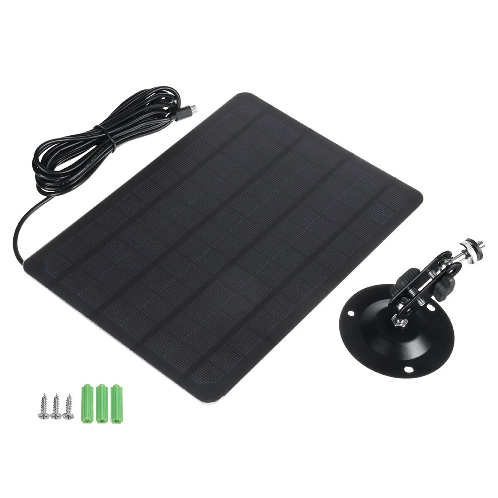 10W 5V Micro USB Solar Panel 2000mAh 360-degree Rotation Waterproof ...